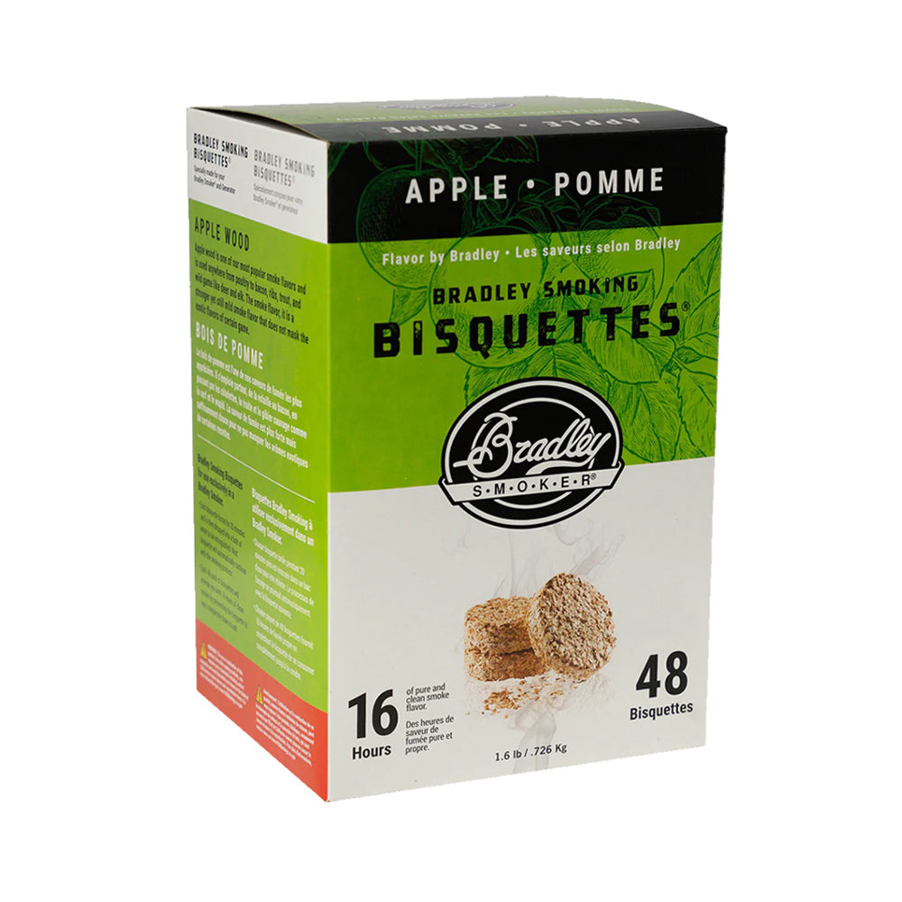 Bradley Smoker Btap48 Apple Pommier Bisquettes 48 Pack