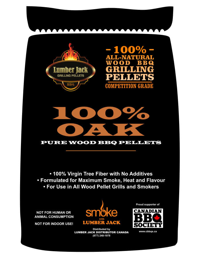 LumberJack 100% Oak Pellets (20 lbs) – Johnstone's Barbecues & Parts